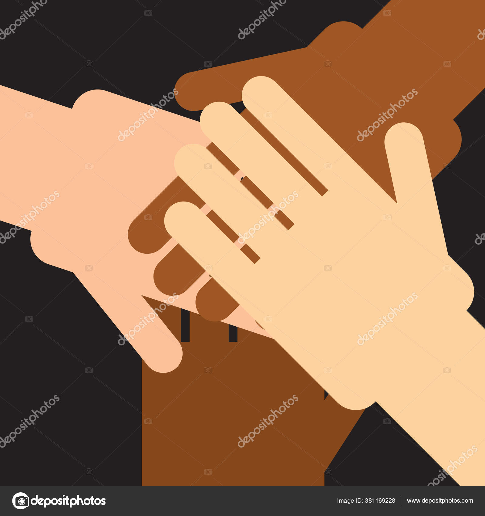 Stop Racism Symbol Black Lives Matter Concept Vector Ilustration Vector ...