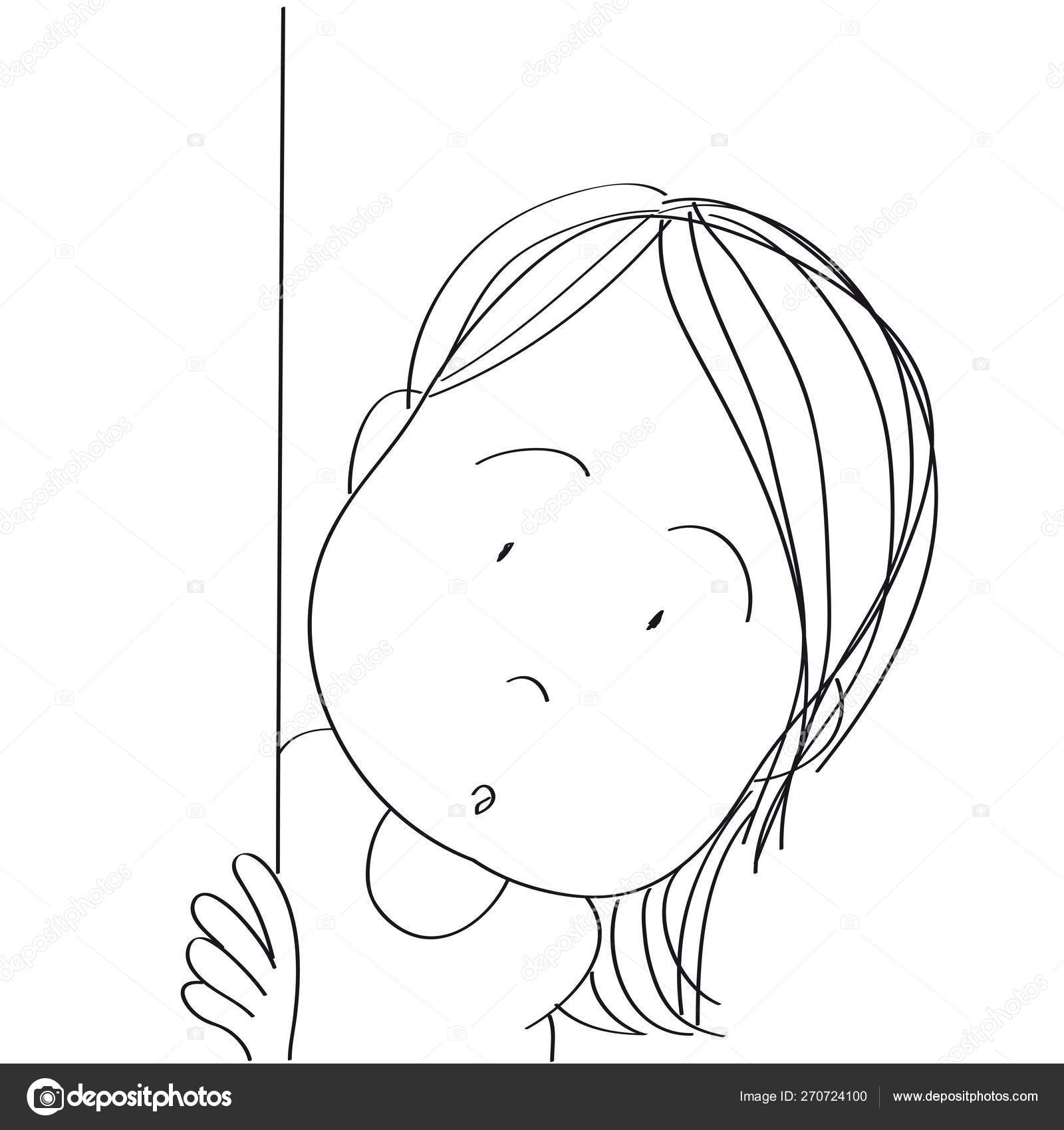 Girl Crying In Corner Drawing