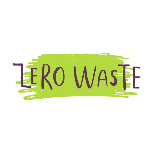 Hand drawn Zero waste logo or sign. Eco badge, tag for shopping, Stock ...
