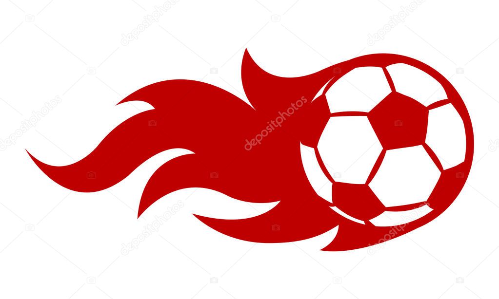 Ilustraci n vectorial de pelota de f tbol con forma de llama simple. Ideal para pegatina ...