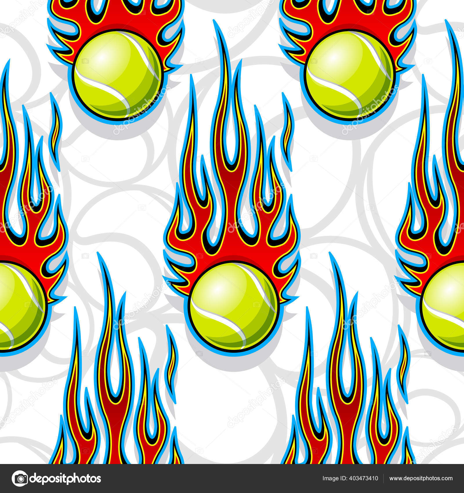 Tennis Ball Print Fabric