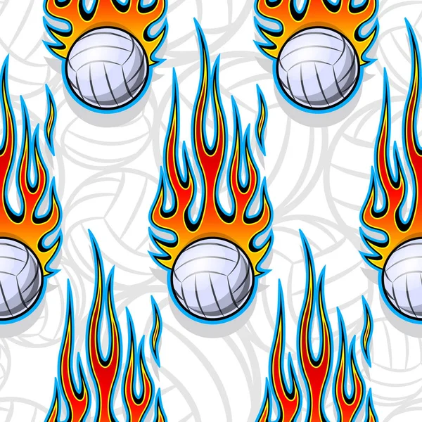 Volleyball On Fire Drawing