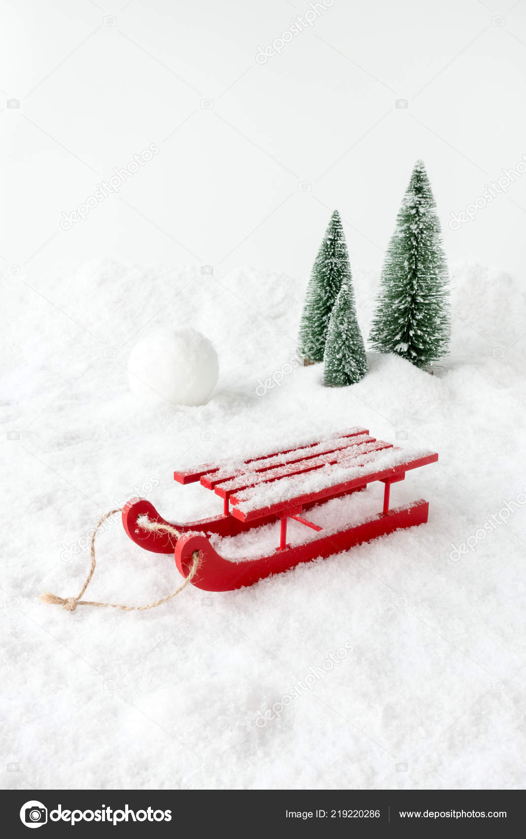 Red Wooden Sled