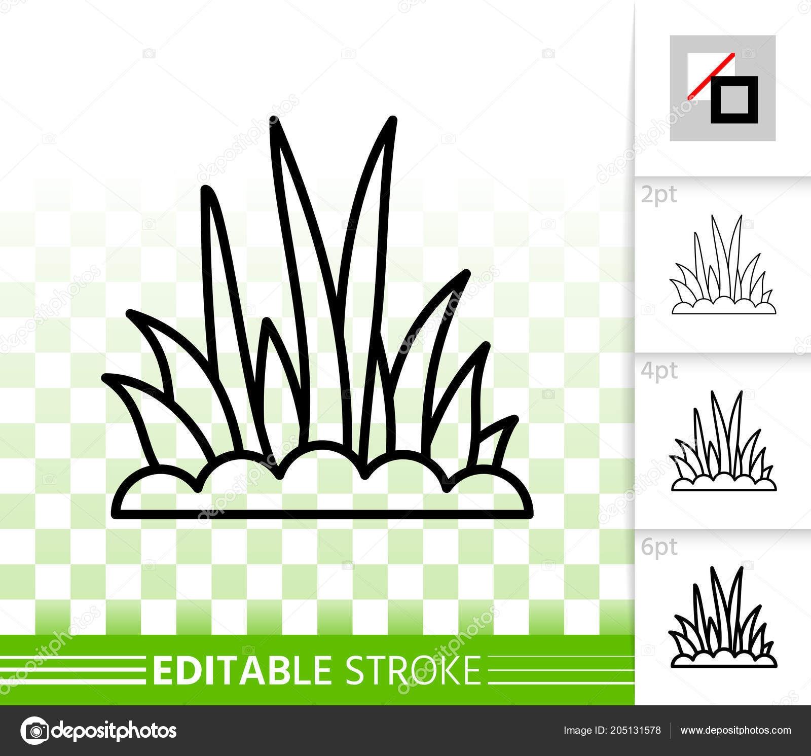 Grass simple black line vector icon — Stock Vector © Suesse #205131578