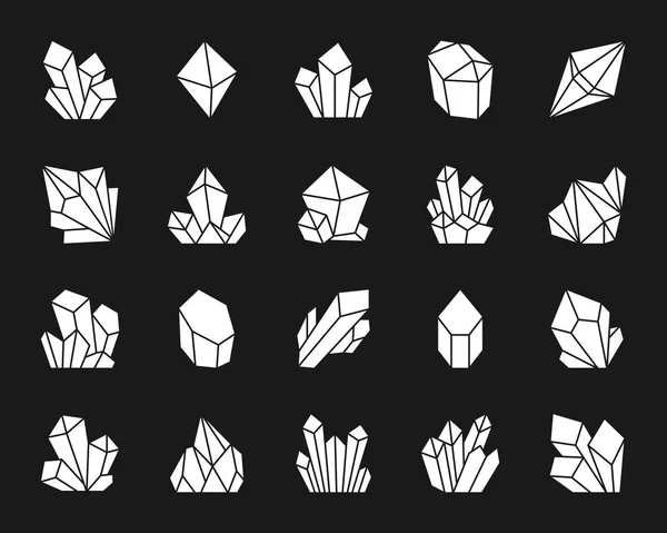 Crystal simple black line icons vector set Stock Vector Image by ...