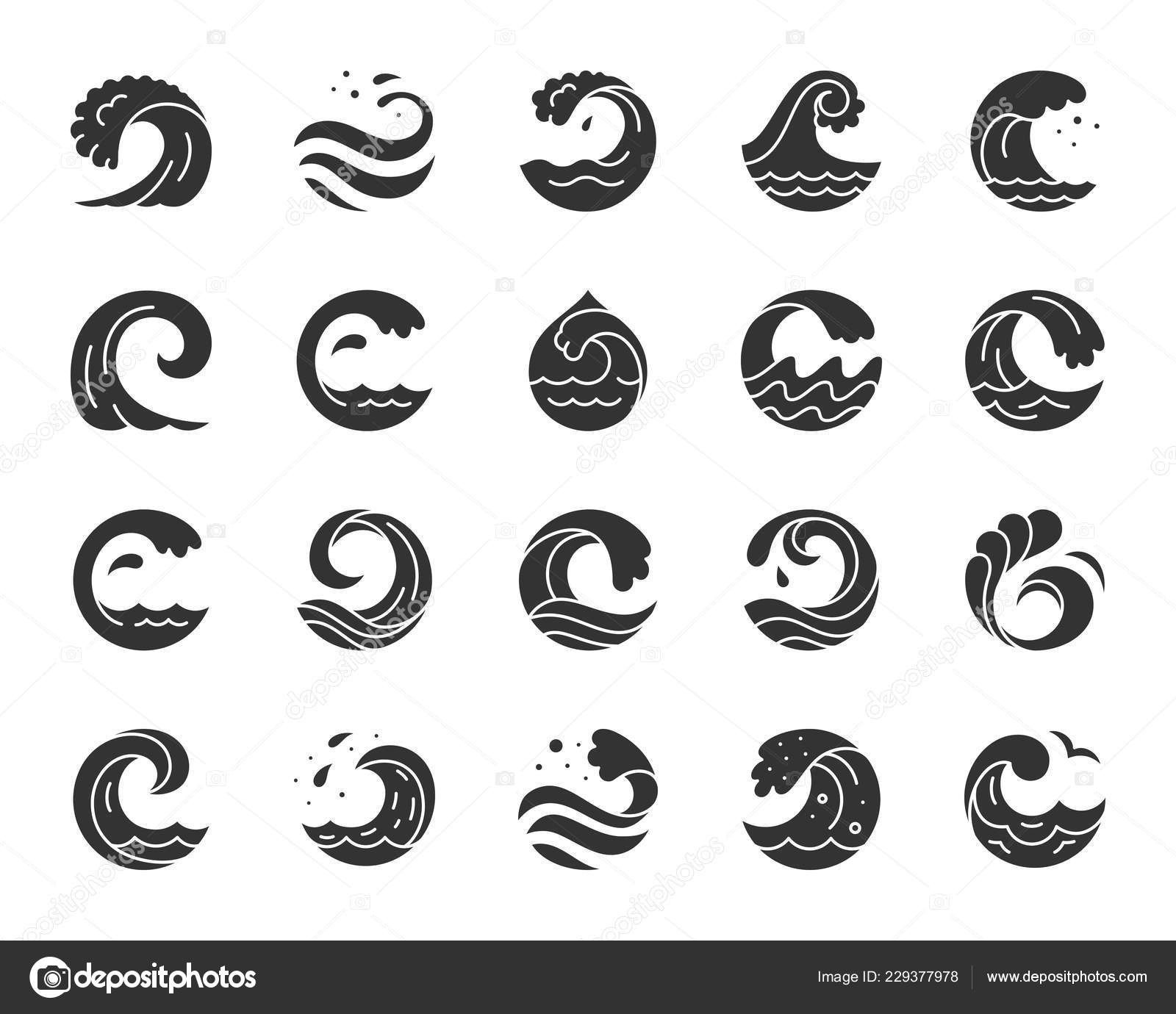 Water Wave Icon White