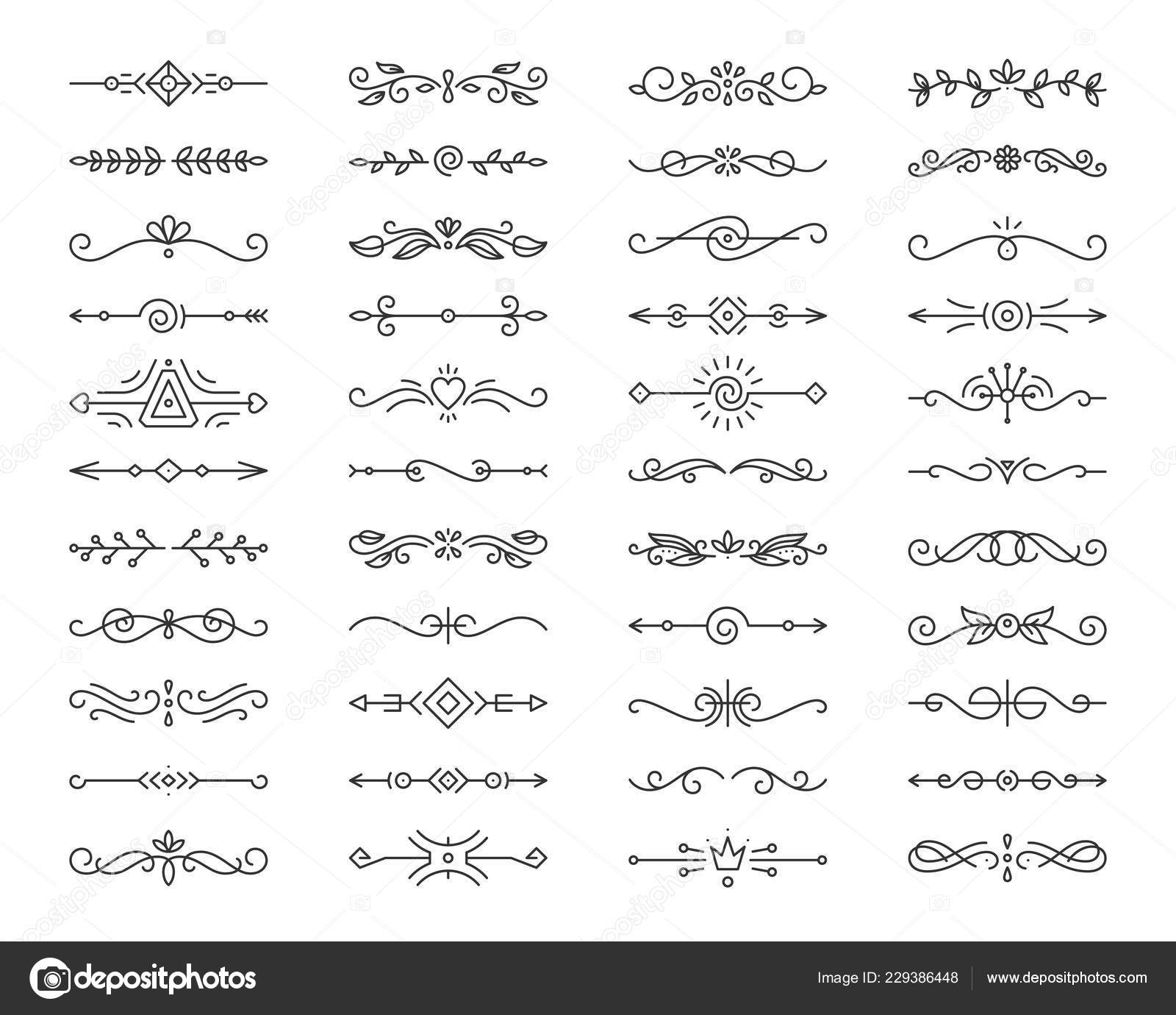 Download - Text Divider thin line icons set. Outline sign border ... Download - Text Divider thin line icons set. Outline sign border ...