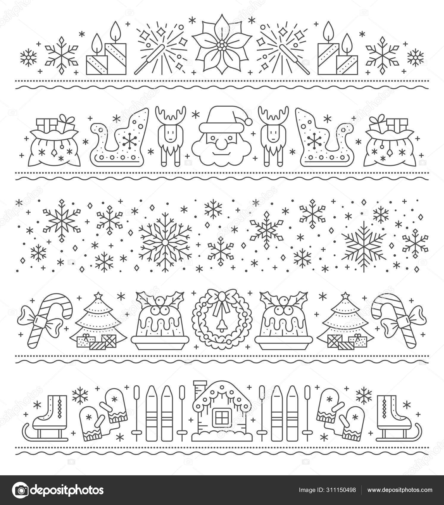 Black And White Christmas Borders And Frames