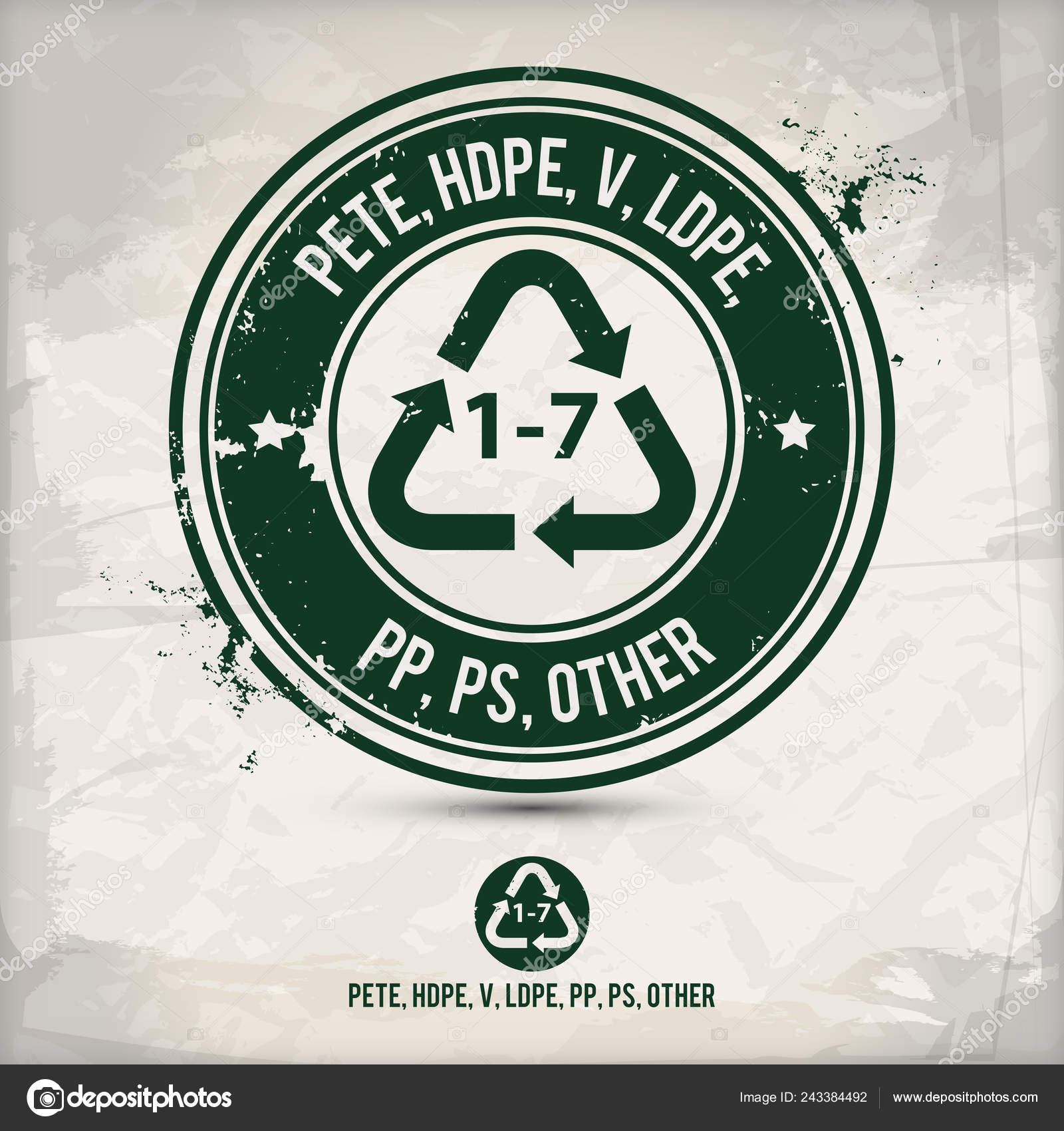 Alternative Pete Hdpe Ldpe Other Stamp Containing Two Environmentally ...