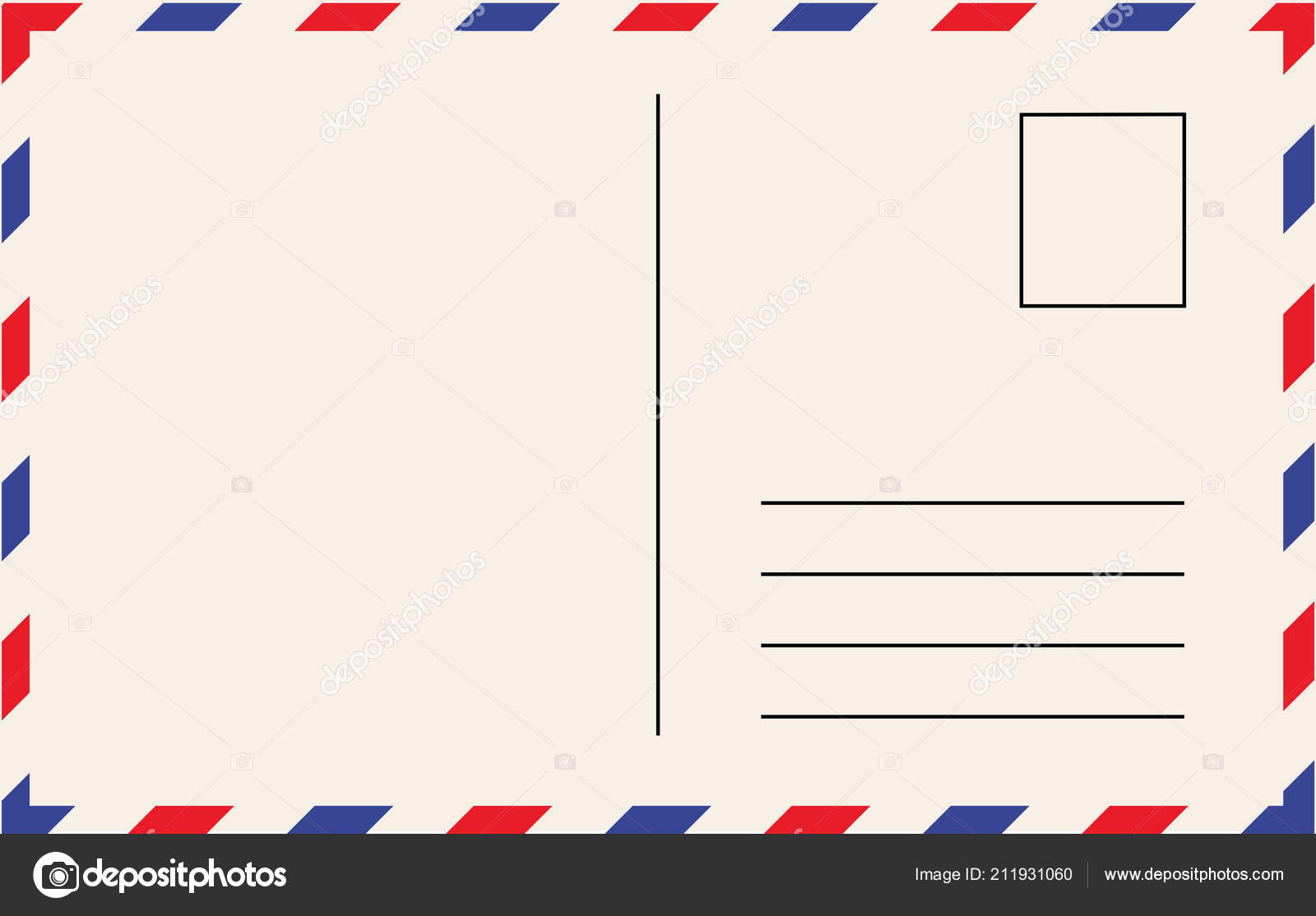 Plantilla De Postal Vintage Para Imprimir Plantillas De Postales