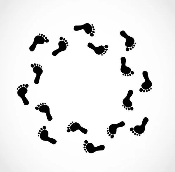 Pegadas humanas Imagens de Stock de Arte Vetorial | Depositphotos