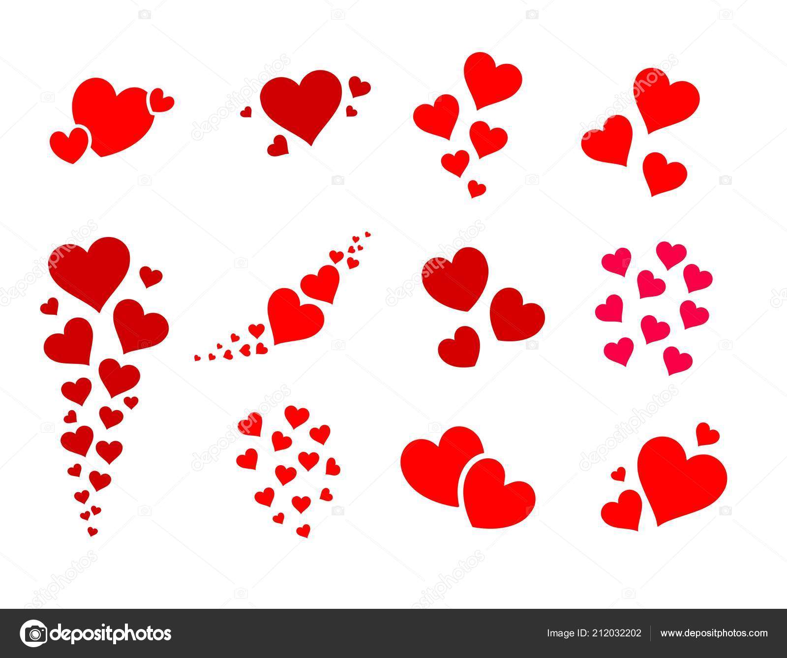 Beautiful Cute Group Hearts Vector Illustration Stock Vector by ...