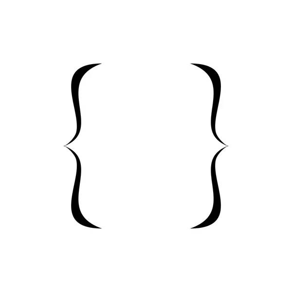 Bracket Vector Simplistic Sign Art Stock Vector by ©MrsWilkins 212055532