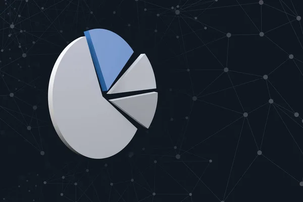 Graph Chart Image with Network Lines on Dark - Stock Image - Everypixel