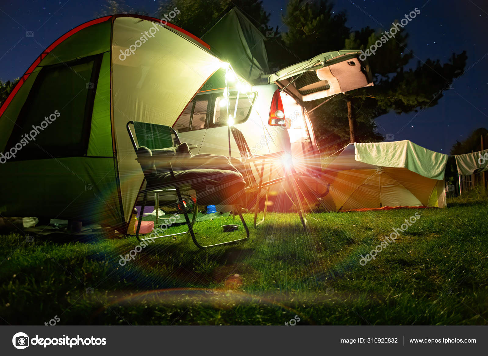 Camping at night ⬇ Stock Photo, Image by © Amaviael #310920832