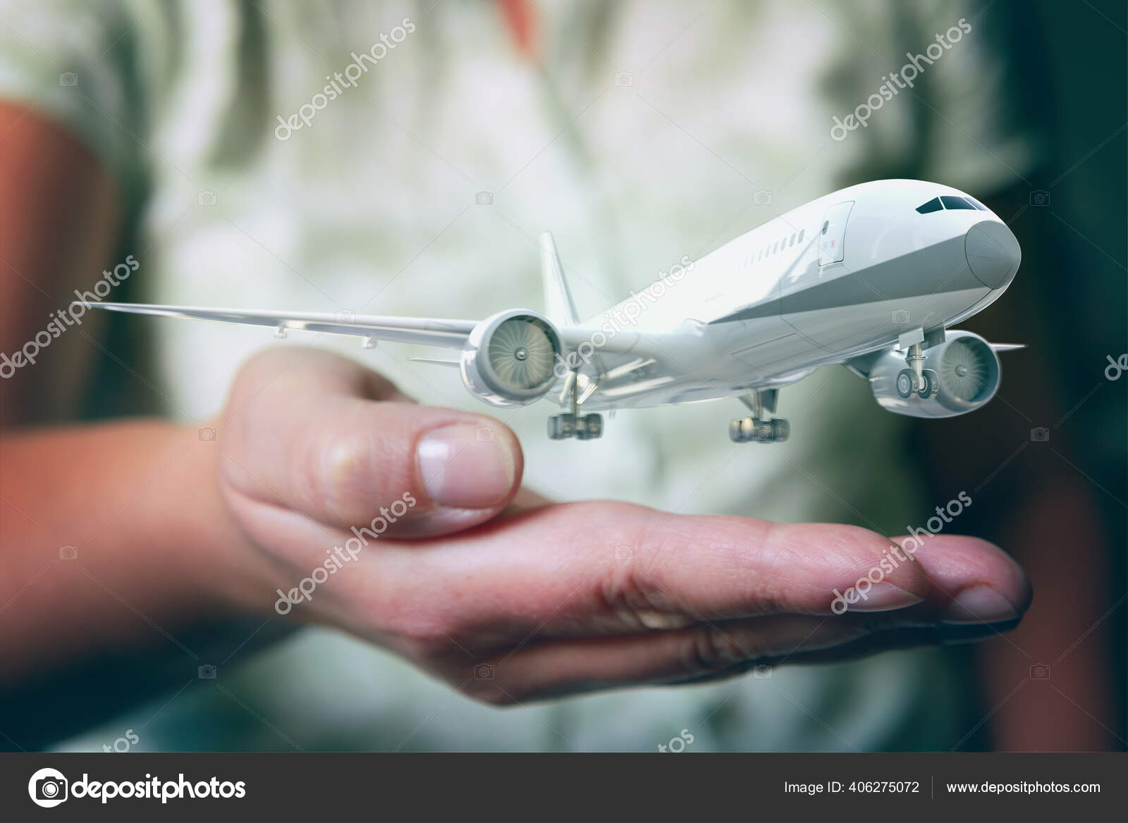 Plane Airliner Woman's Hands Protective Position Aircraft Industry ...