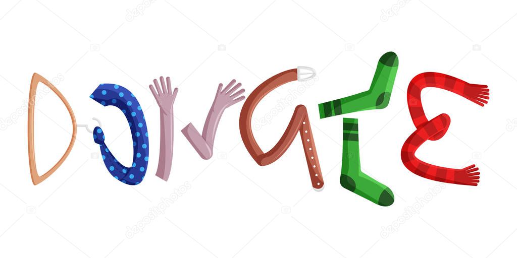 Ilustraci n plana vectorial de la ropa de donaci n 2024