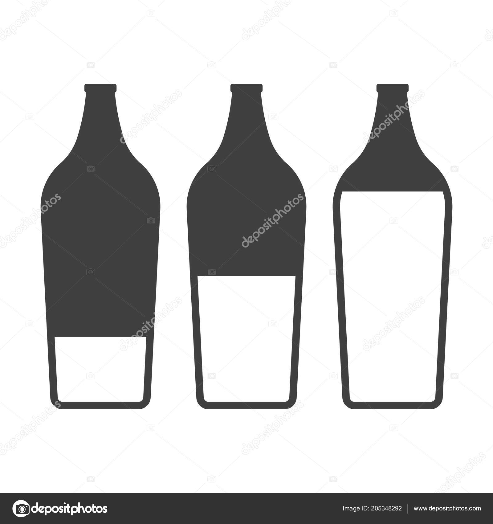 Icons Filling Bottles Liquid Vector White Background Stock Vector Image ...