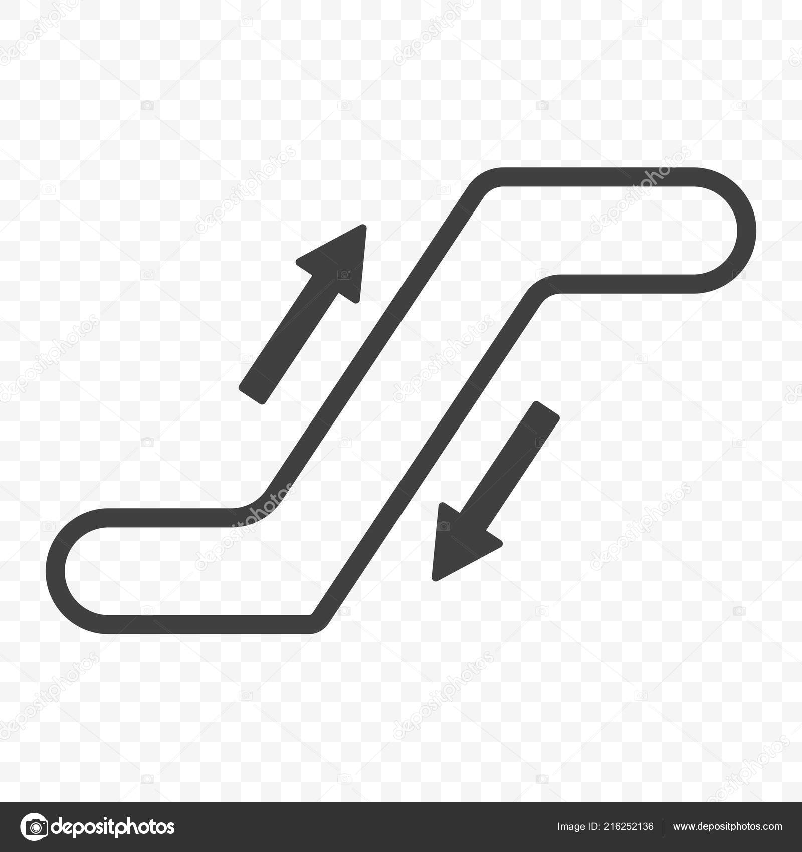 Icon Escalator Arrows Vector Transparent Background Stock Vector Image ...