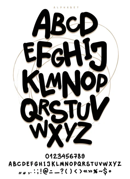 Handwritten jelly font vector on white background — Stock Vector ...