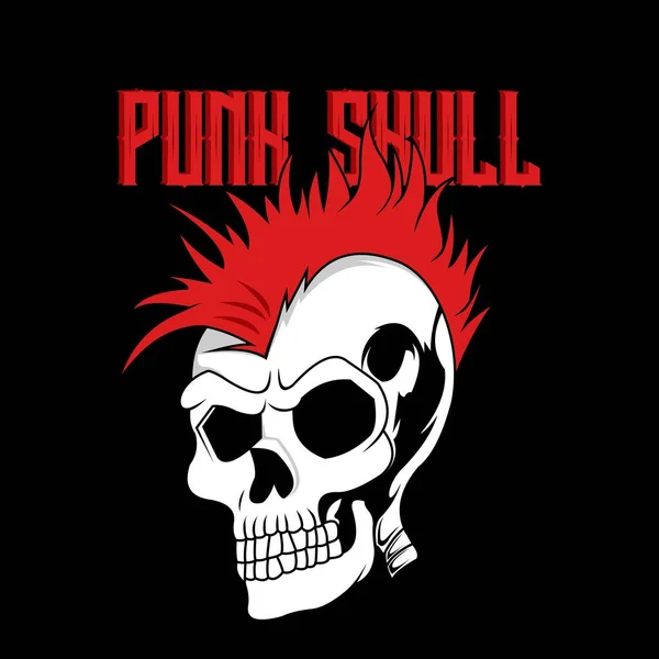 Punk Skull Middle Finger Mohawk Pink Halftone Stock Vector Image by ...