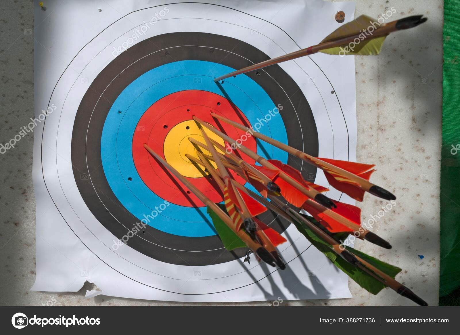 Archery Target Arrows — Stock Photo © imagebrokermicrostock #388271736 Archery Target Arrows — Stock Photo © imagebrokermicrostock #388271736