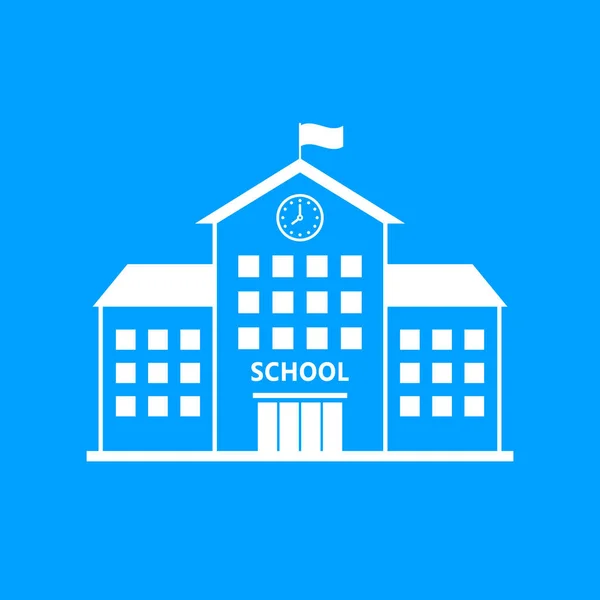 School Vector Icon Isolated Building White Background Stock Vector by ...