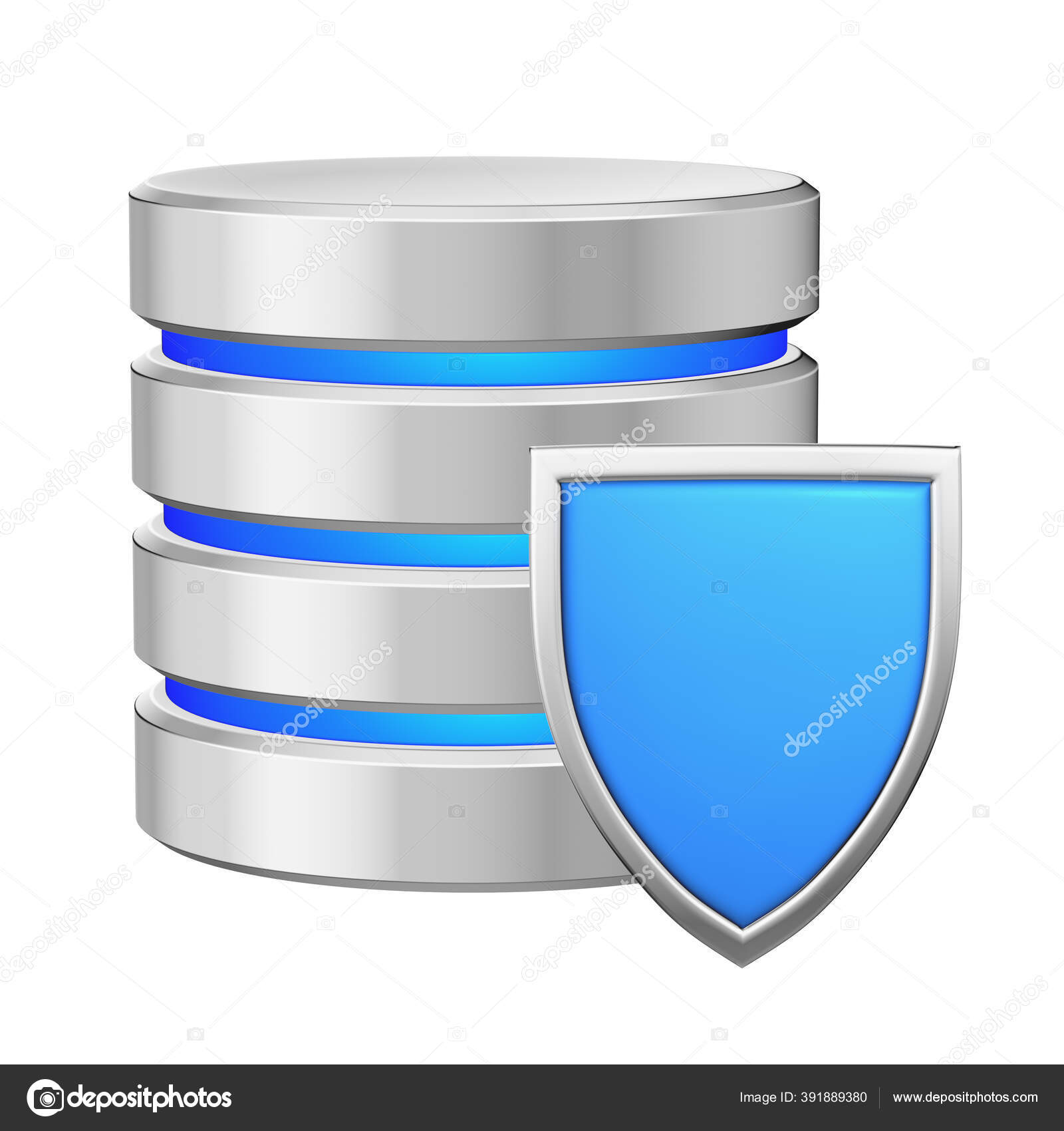 Database Symbol Blue