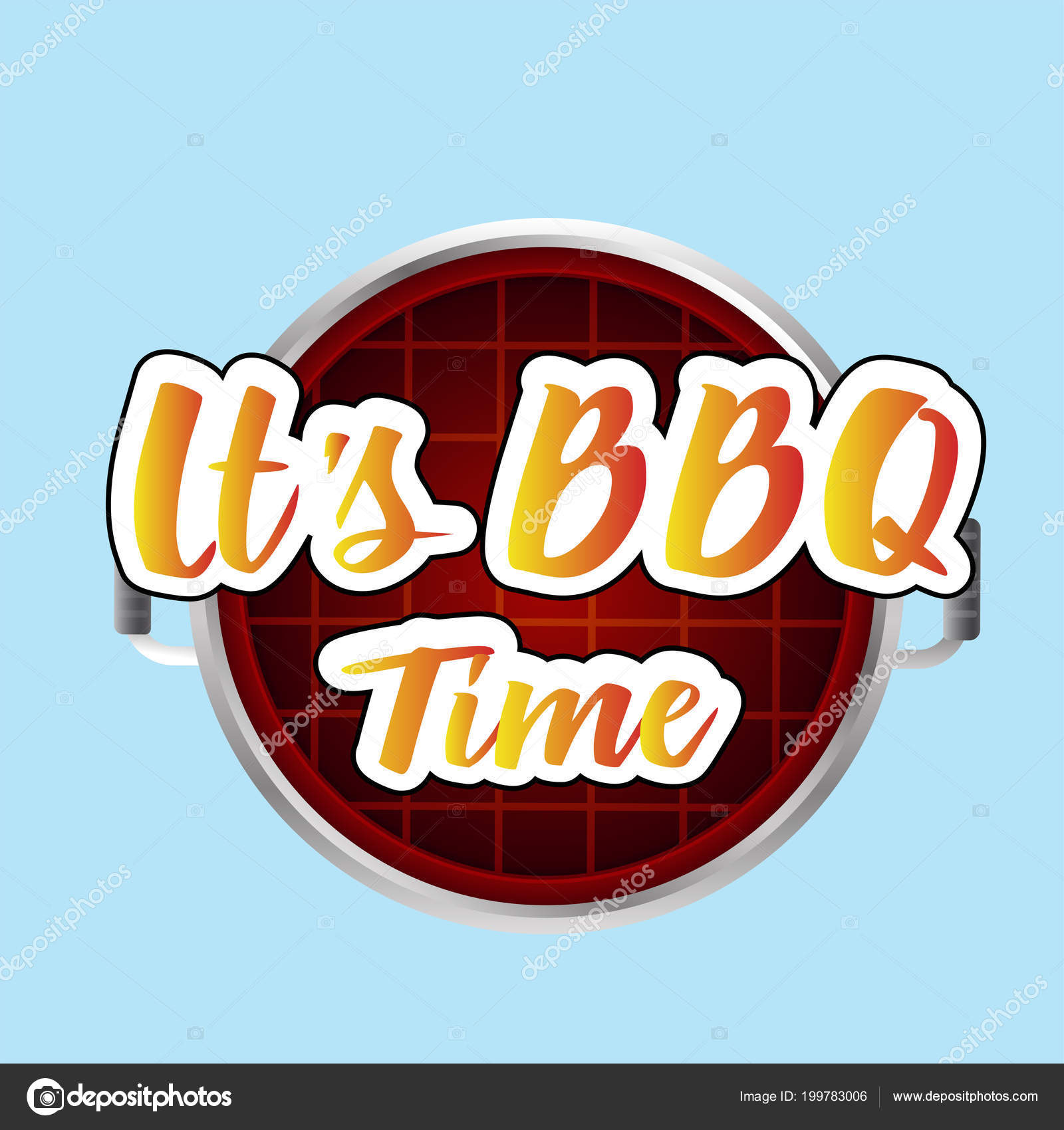 It's Bbq Time Grill Background Vector Image Stock Vector by ©pisanku ...
