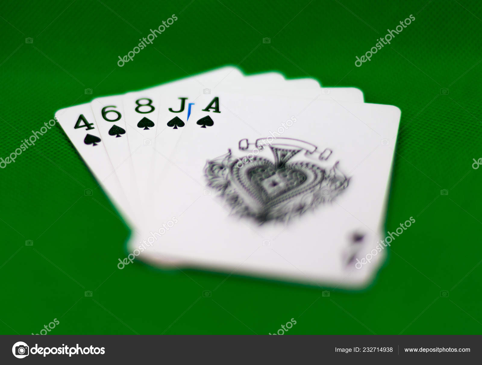 Poker Hands Flush Combination Five Cards Same Suit Consecutive Value ...