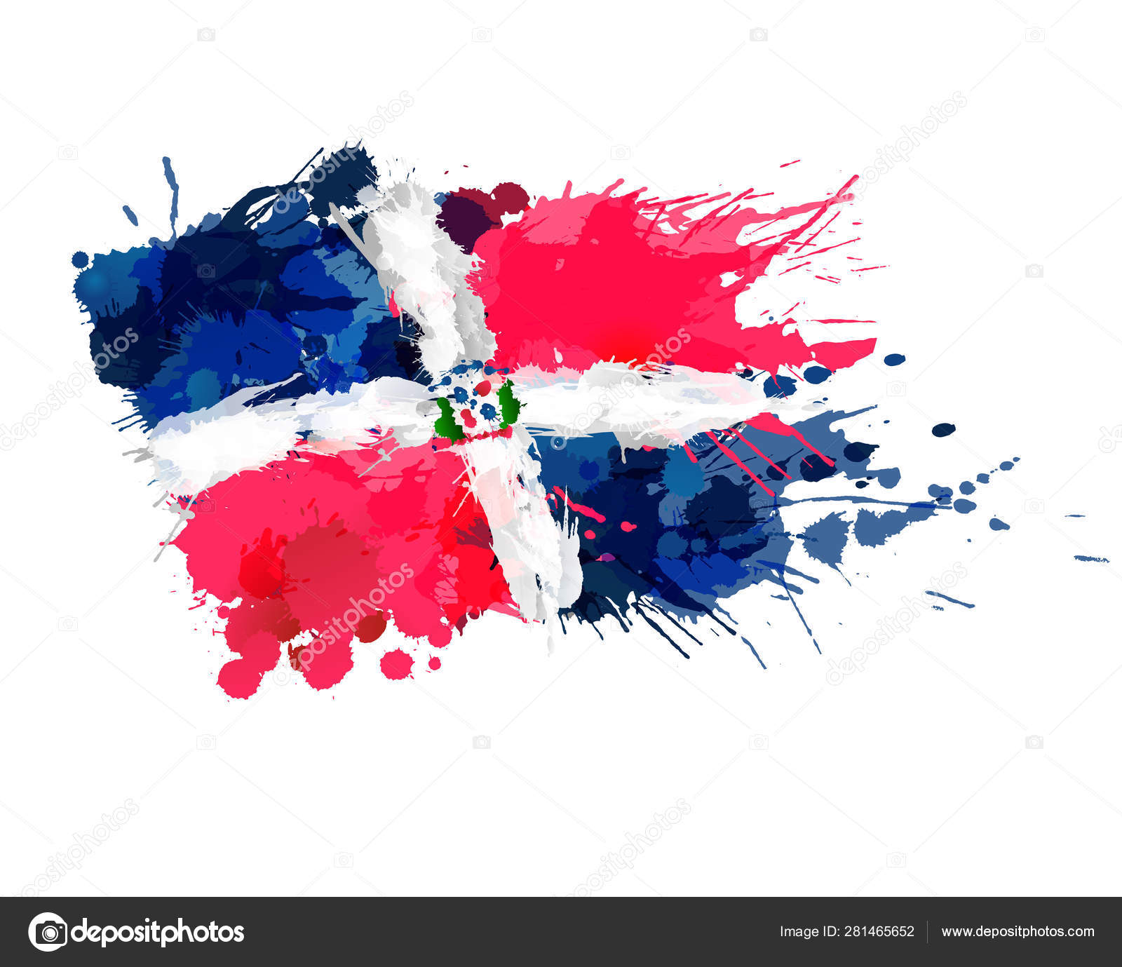 Dominican Flag Graffiti