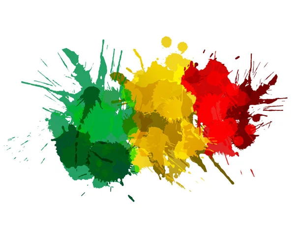 Italian Flag Made Of Colorful Splashes Stock Vector Image By