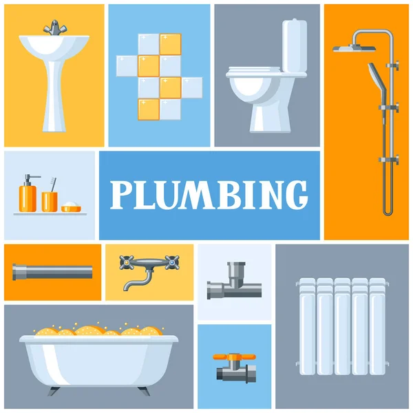 Plumbing background Vector Art Stock Images | Depositphotos