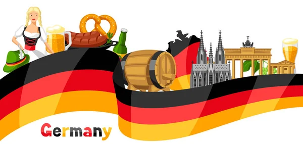 German background design. Germany national traditional symbols. Stock ...