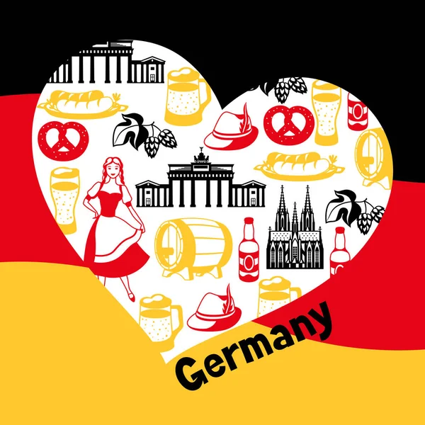 German background design. Germany national traditional symbols. Stock ...