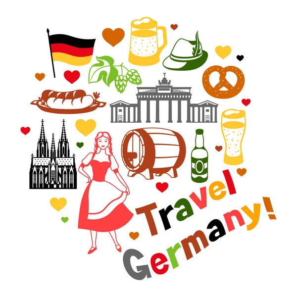 German background design. Germany national traditional symbols. Stock ...
