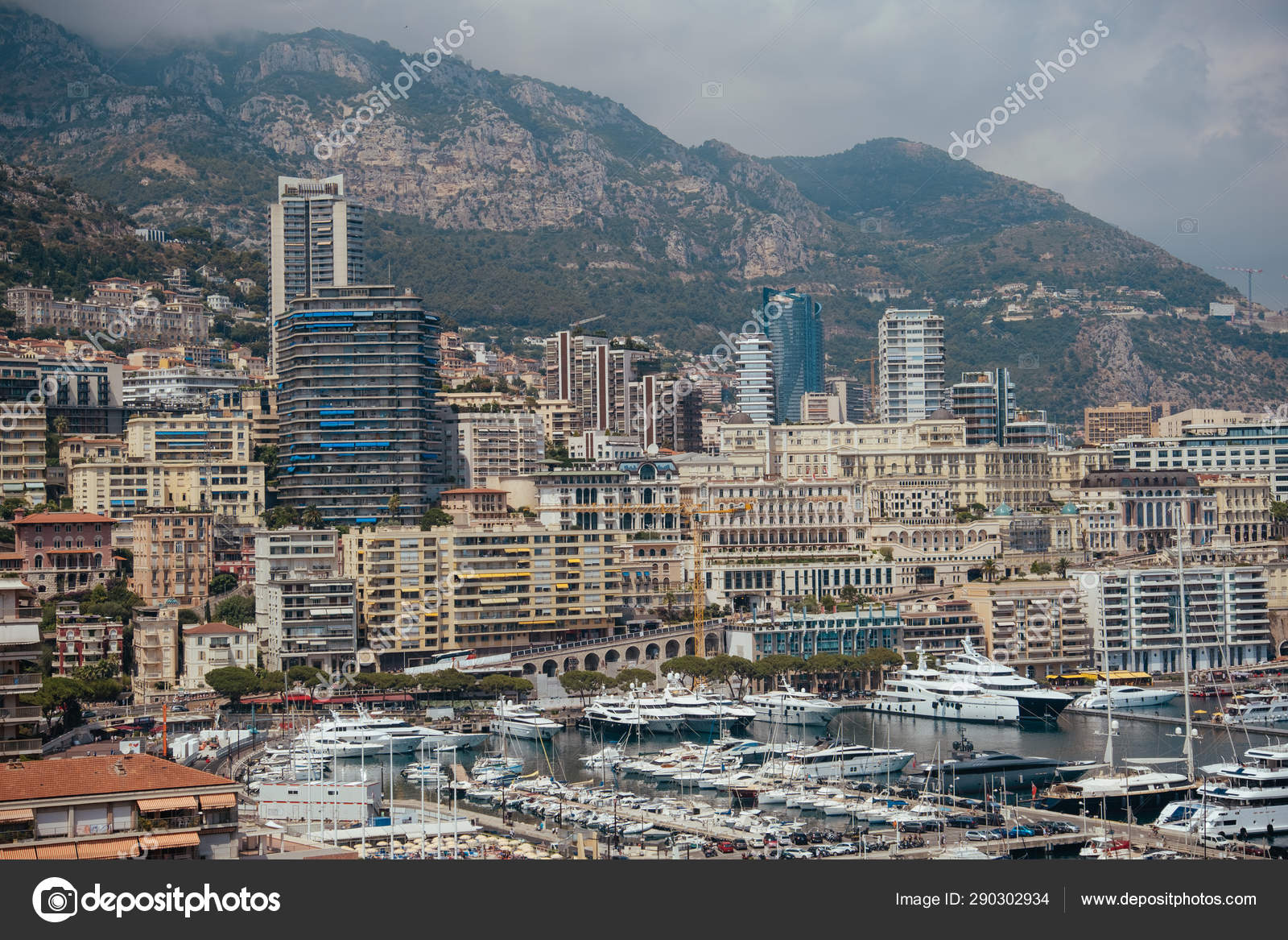 Yachts boats and ships in the port of Monaco monte Carlo in summer ...