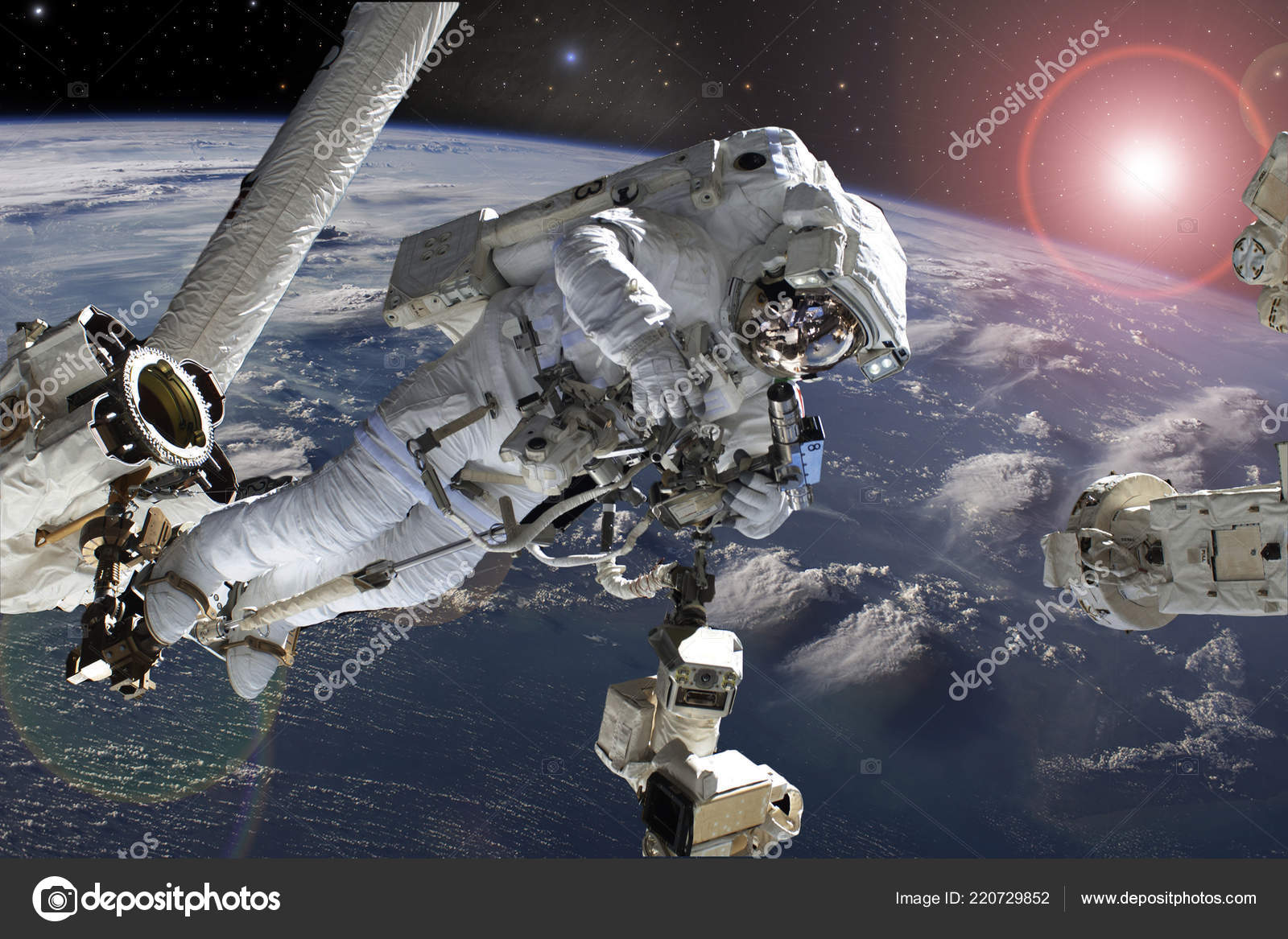 Astronaut Space Shuttle Flying