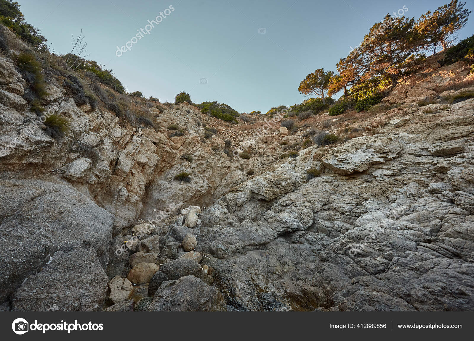 Rock Face Cliff Typical Areas Southern Sardinia Stock Photo by ©Cavan ...