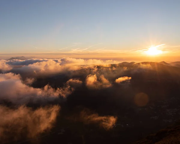 Beautiful Sunset View City Rainforest Mountain Top — Stock Photo ...