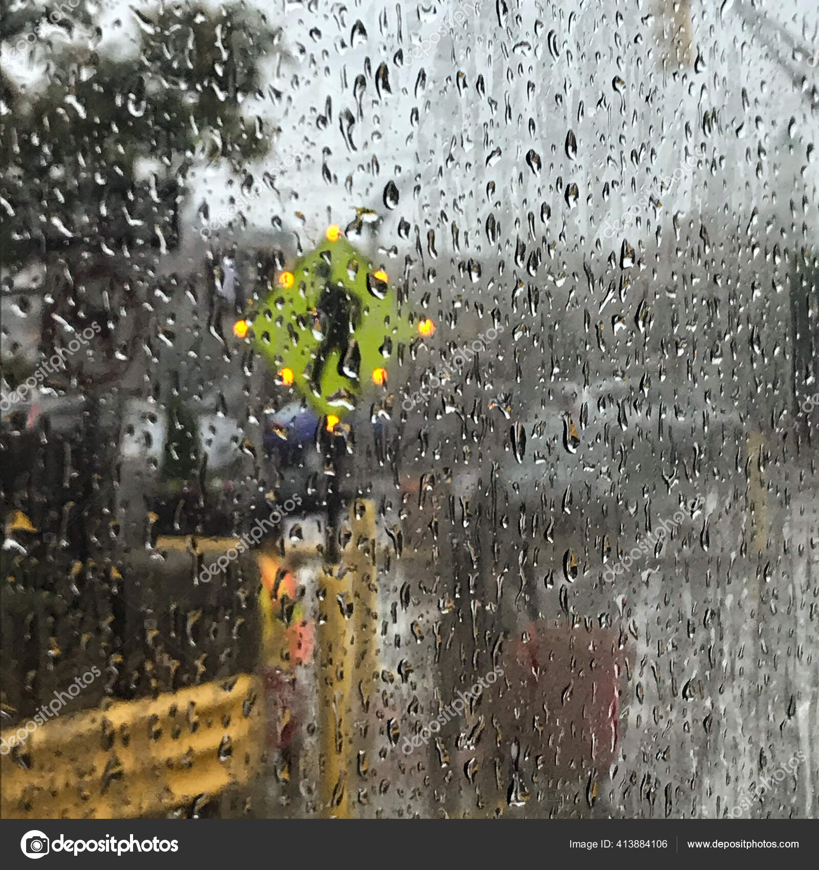 Rain Drops Glass Raindrops Window — Stock Photo © Cavan #413884106
