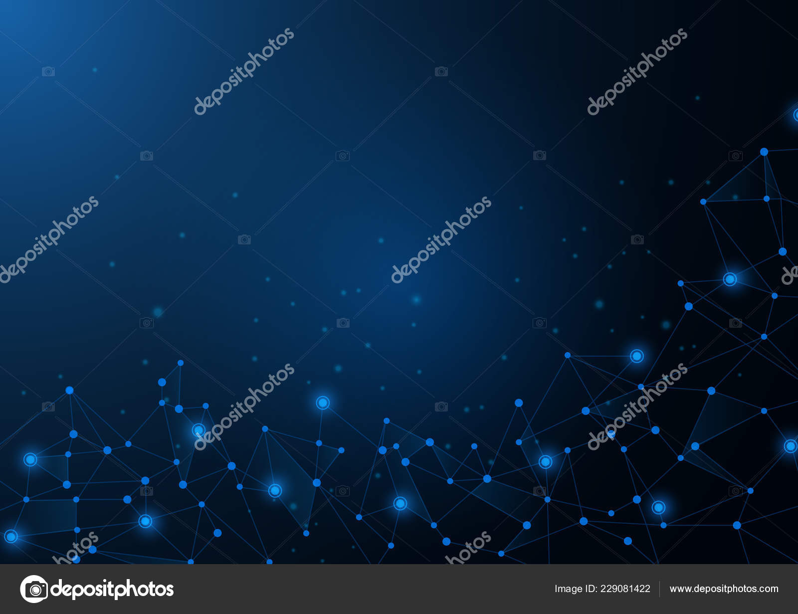 Internet Connection Abstract Blue Background Science Technology Graphic ...