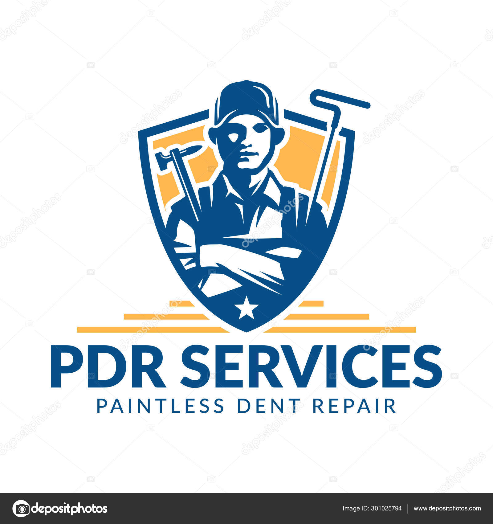 Paintless Dent Repair logo, PDR service logo, automotive company ⬇ ...