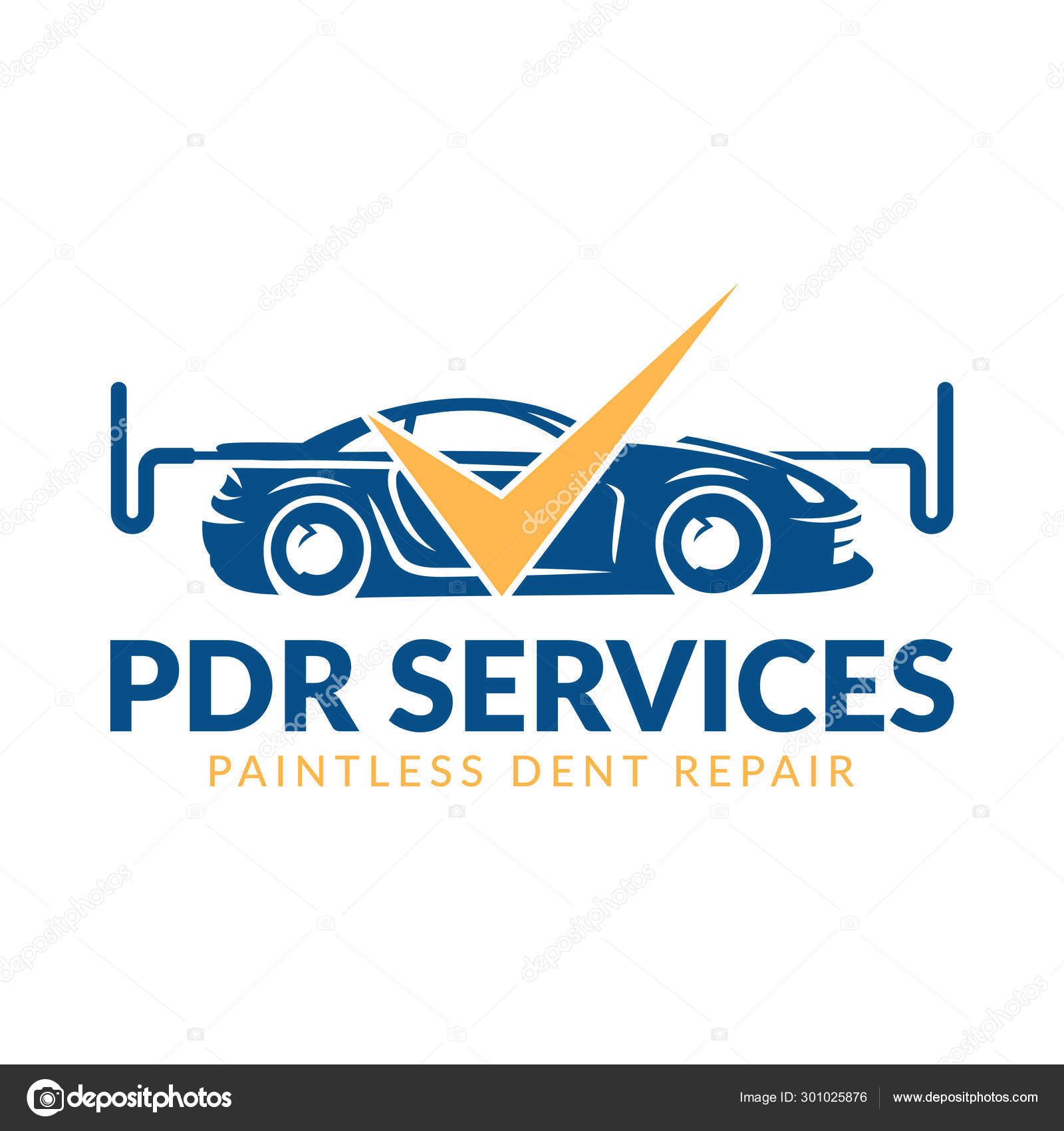 Paintless Dent Repair logo, PDR service logo, automotive company Stock ...