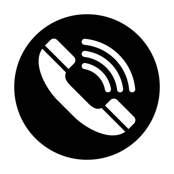 Ikon Telepon Hitam Dan Putih Simbol Telepon Ilustrasi Vektor Vektor ...