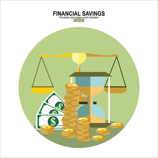 Financial savings illustration Vector Art Stock Images | Depositphotos