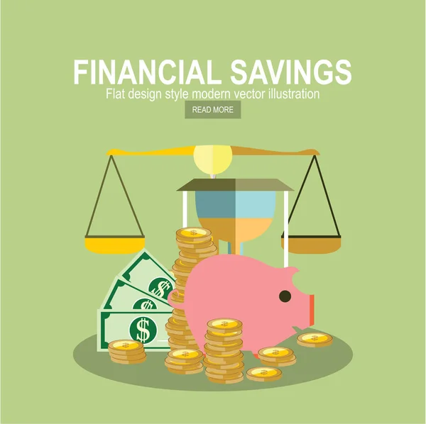 Financial savings illustration Vector Art Stock Images | Depositphotos