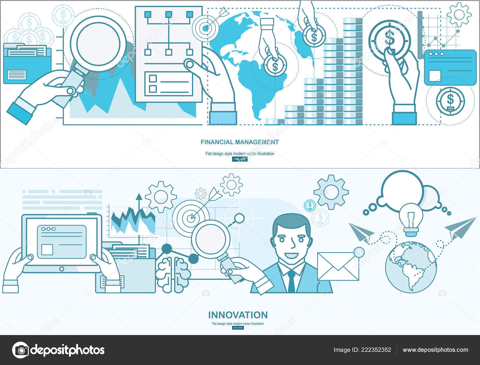 Financial Management Innovation Simply Vector Illustration Stock Vector ...