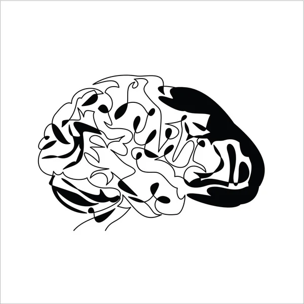 Brain Person Represented Form Brush Strokes Multicolored Paint ...