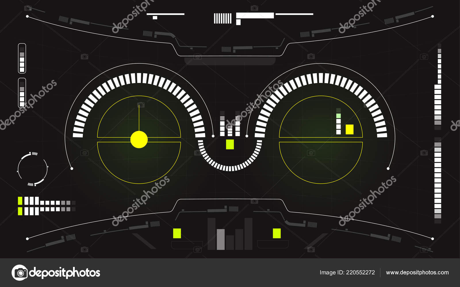 Hud Display Interface Elements Vector Background Stock Vector by ©ioat ...